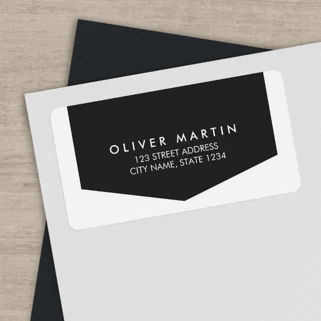 Modern and Classic Dark and Light Grey Address Label | Zazzle