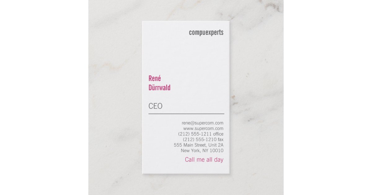 Modern and clear business card | Zazzle