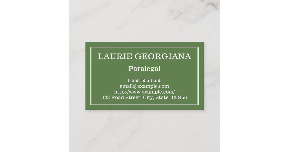 Modern and Customizable Paralegal Business Card | Zazzle
