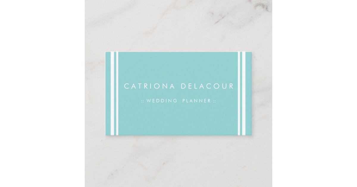 Modern and Elegant Blue Striped Business Card | Zazzle
