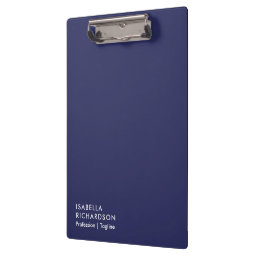 Modern And Elegant Navy Blue Clipboard | Zazzle