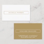 MODERN and MINIMAL Boxed Name Logo in Gold Business Card | Zazzle