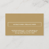 MODERN and MINIMAL Boxed Name Logo in Gold Business Card | Zazzle