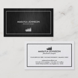 Modern and Minimal Financial Analyst Business Card | Zazzle