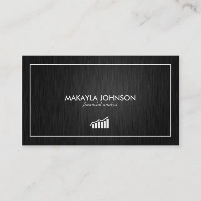 Modern and Minimal Financial Analyst Business Card | Zazzle