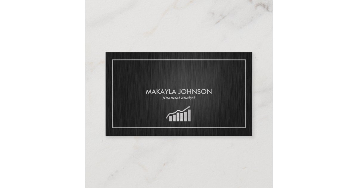 Modern and Minimal Financial Analyst Business Card | Zazzle