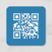 Modern and Minimal QR Code Backer Square Business Card | Zazzle