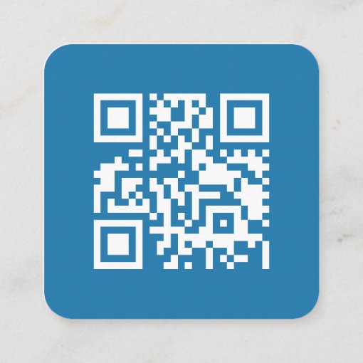 Modern and Minimal QR Code Backer Square Business Card | Zazzle