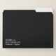 Modern And Minimalist Black File Folder | Zazzle