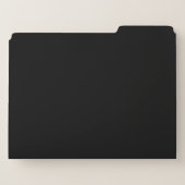 Modern And Minimalist Black File Folder | Zazzle