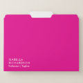 Modern And Minimalist Magenta File Folder | Zazzle