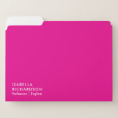 Modern And Minimalist Magenta File Folder | Zazzle