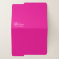 Modern And Minimalist Magenta File Folder | Zazzle