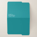 Modern And Minimalist Teal File Folder | Zazzle