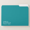 Modern And Minimalist Teal File Folder | Zazzle