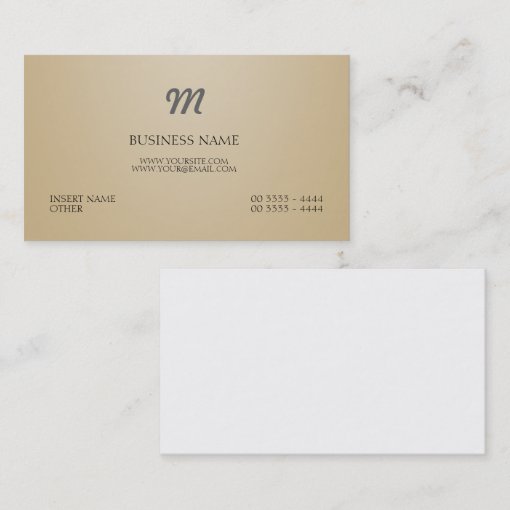 Modern and Monogram Business Card | Zazzle