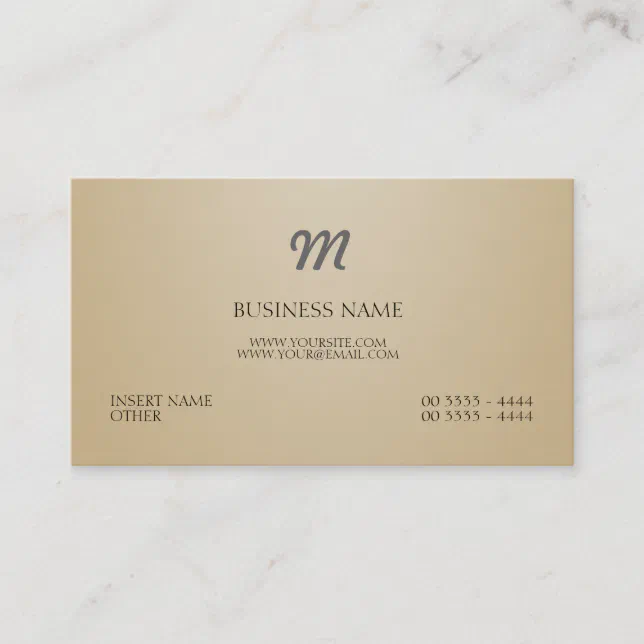 Modern and Monogram Business Card | Zazzle