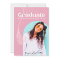 Modern and Retro Pink Graduation Invitation | Zazzle