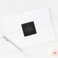 Modern and Simple Black Square Sticker | Zazzle