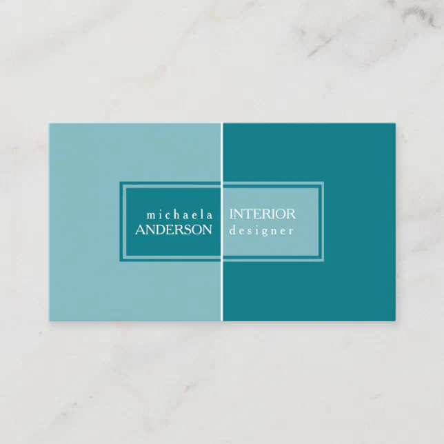 Modern and Simple Custom Color Interior Designer Business Card | Zazzle