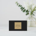 MODERN and SIMPLE GOLD BOX LOGO on BLACK Business Card | Zazzle