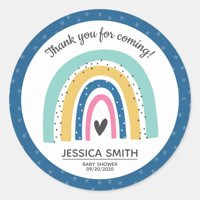 Modern and Simple Hope Rainbow Classic Round Sticker | Zazzle