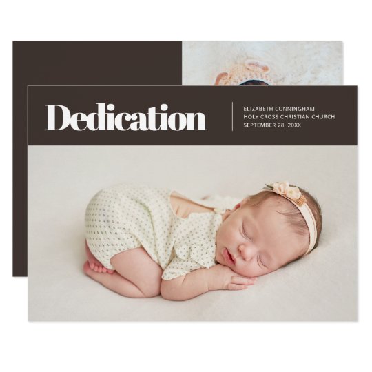 Modern and Simple Photo Dedication Invitation | Zazzle.com