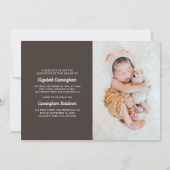 Modern and Simple Photo Dedication Invitation | Zazzle