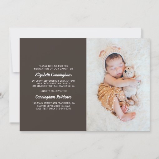 Modern and Simple Photo Dedication Invitation | Zazzle