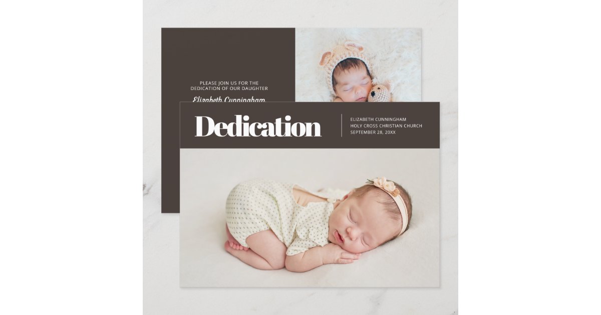 Modern and Simple Photo Dedication Invitation | Zazzle