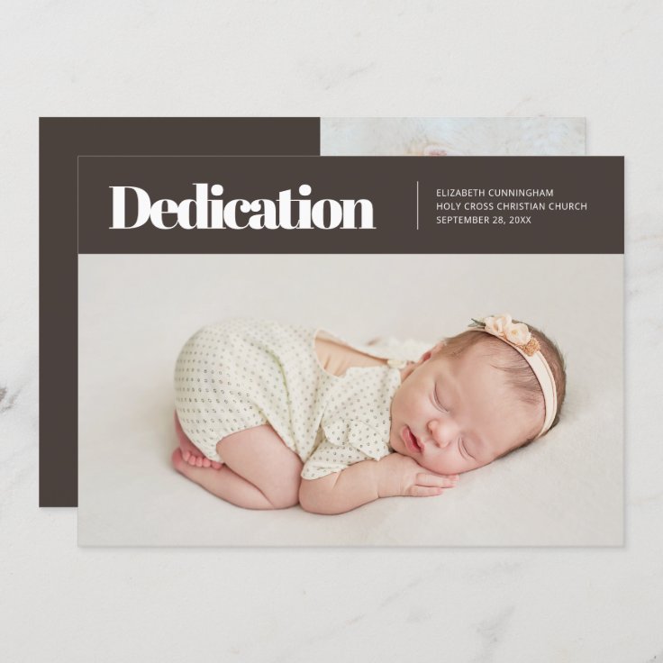 Modern and Simple Photo Dedication Invitation | Zazzle