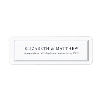 Modern and Simple Return Address Label | Zazzle