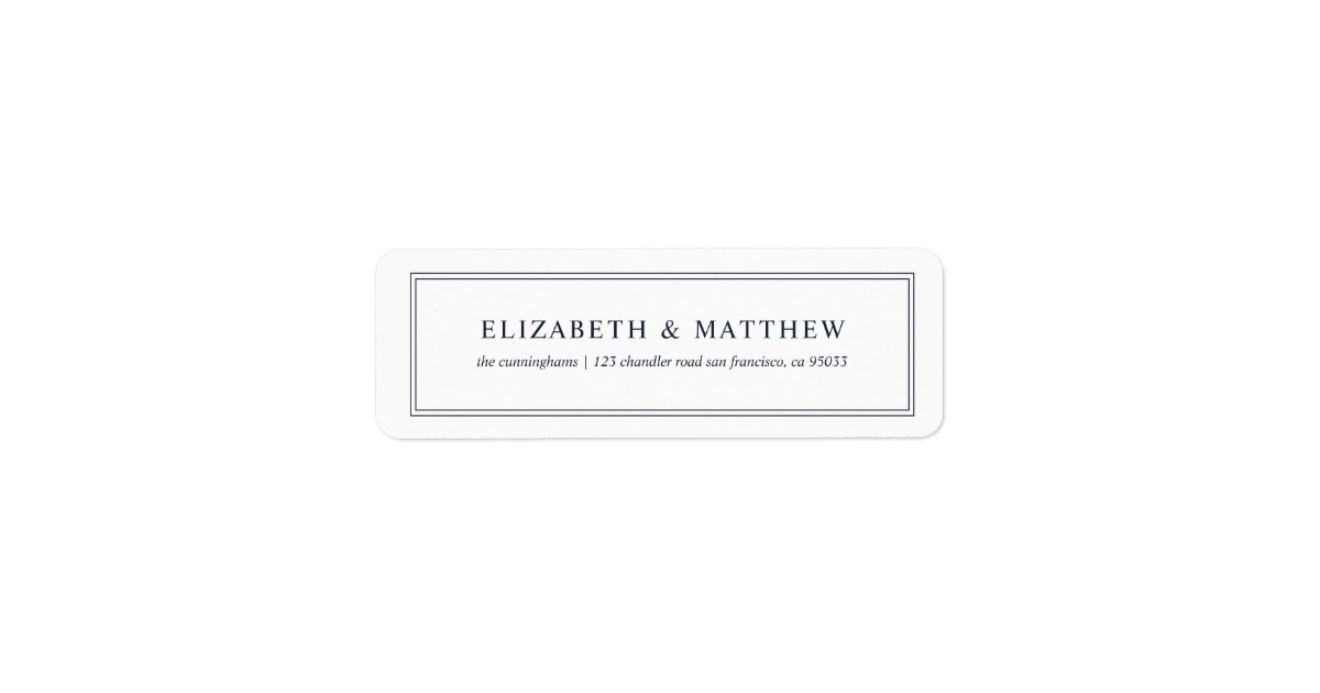 Modern and Simple Return Address Label | Zazzle.com