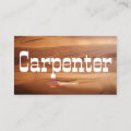 Modern and Simple Rustic Carpenter Business Card | Zazzle