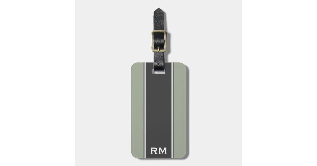 Modern and Sleek Personalized Monogram Luggage Tag | Zazzle