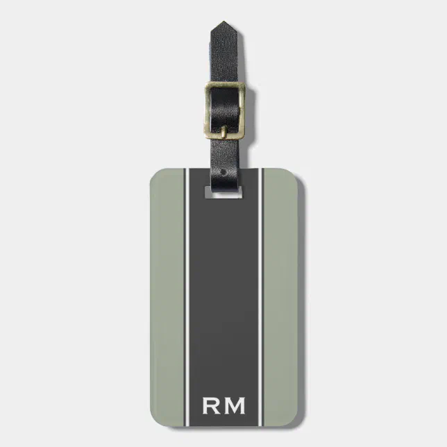 Modern and Sleek Personalized Monogram Luggage Tag | Zazzle