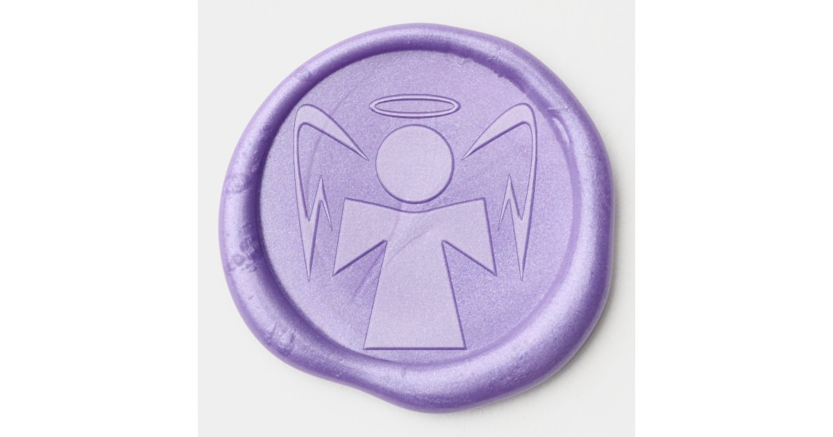 modern angel wax seal stickers | Zazzle