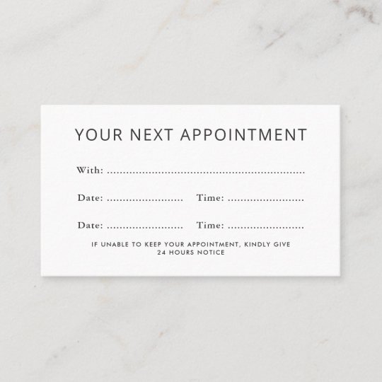 Modern any color custom logo appointment cards | Zazzle.com