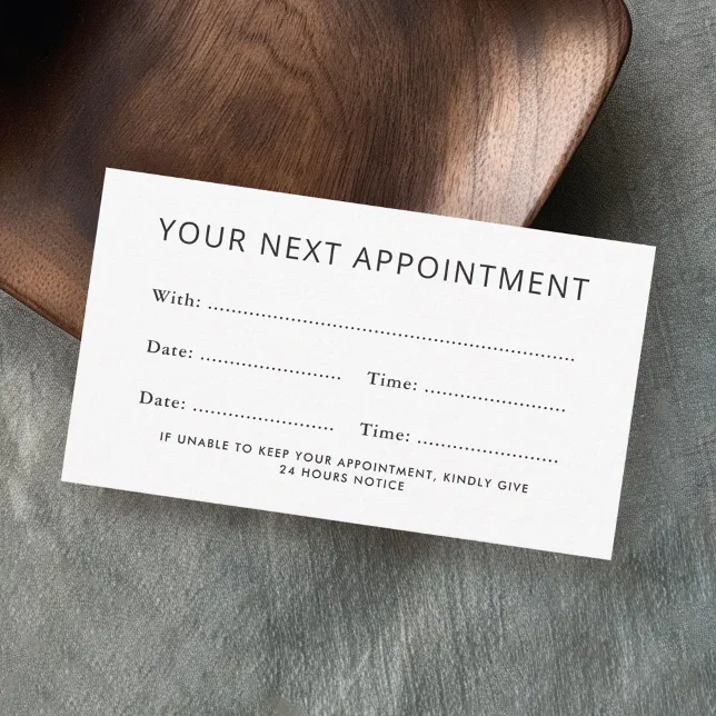 Modern any color custom logo appointment cards | Zazzle