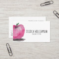 Modern Apple Customizable Online Tutor Teacher Business Card | Zazzle