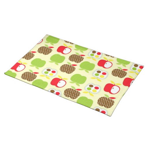 Modern Apple Placemats | Zazzle