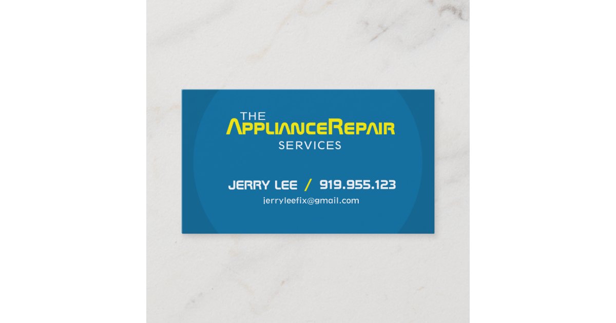 Modern Appliance Repair Business Cards Template | Zazzle
