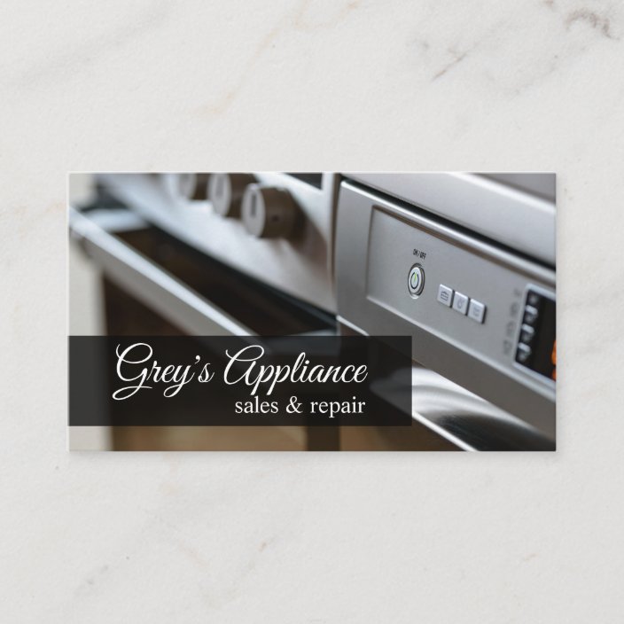 Modern Appliances Sales Installation Repair Business Card | Zazzle.com