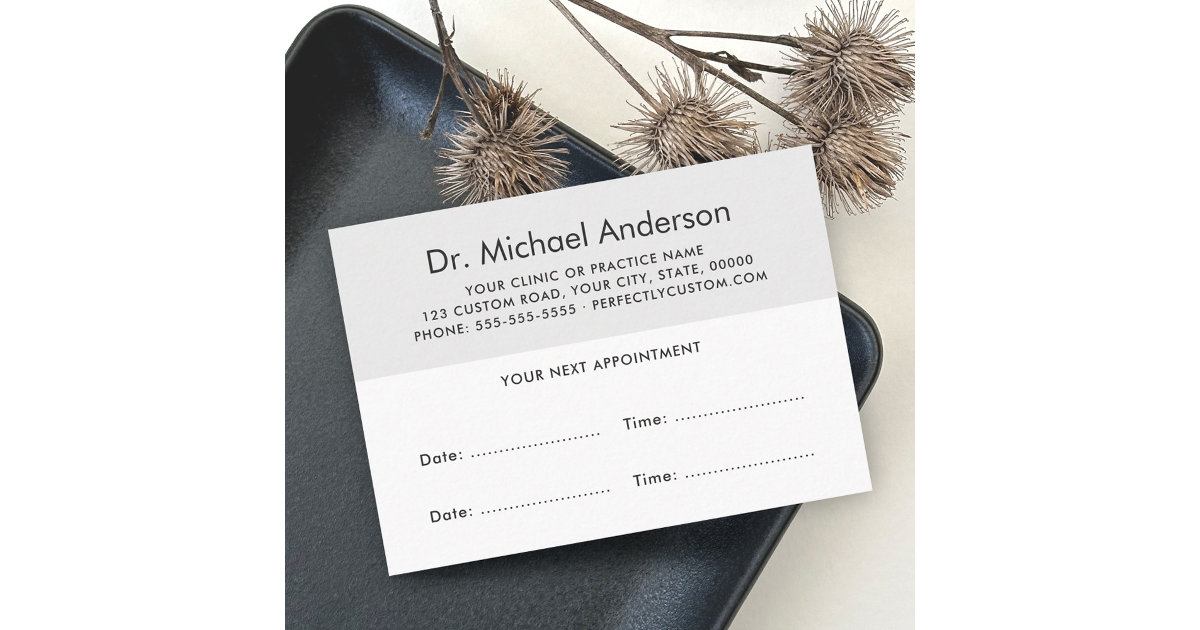 Modern appointment cards with custom logo | Zazzle