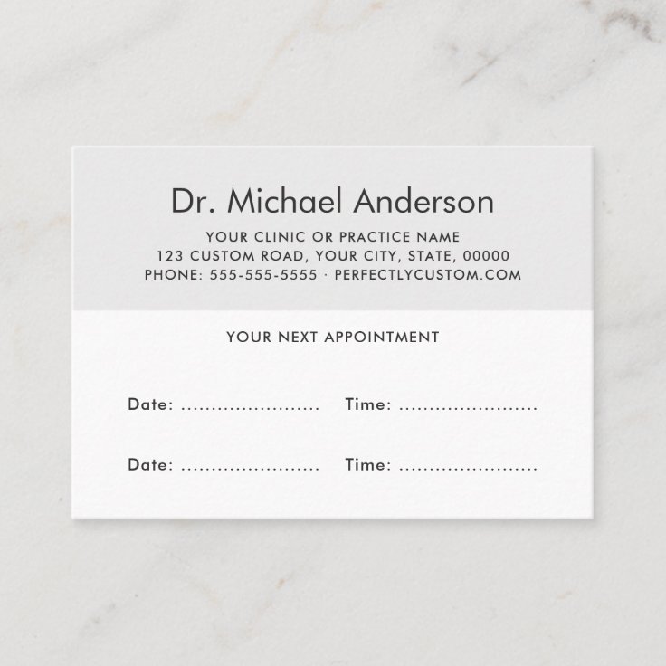 Modern appointment cards with custom logo | Zazzle