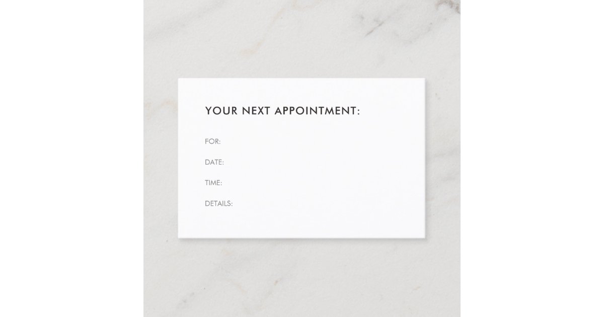 Modern Appointment Reminder Minimalist Template | Zazzle