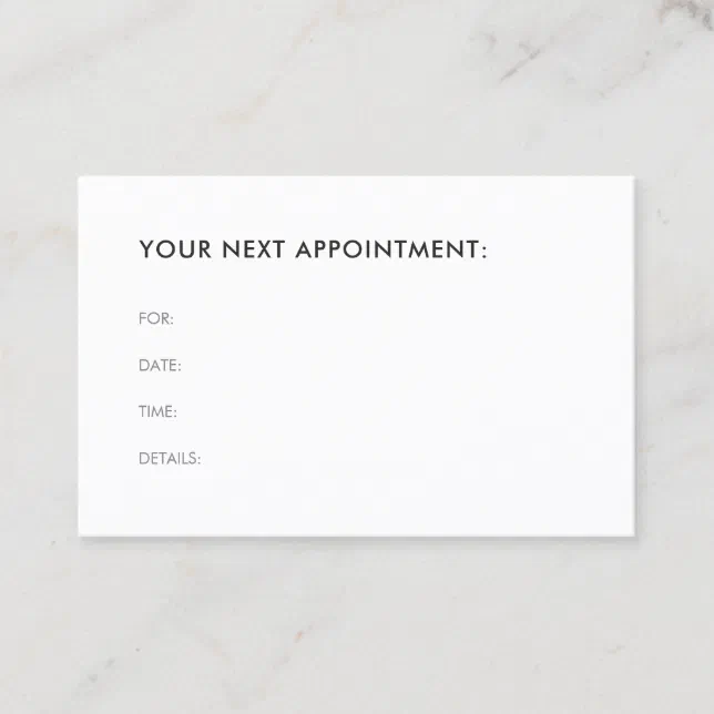 Modern Appointment Reminder Minimalist Template | Zazzle