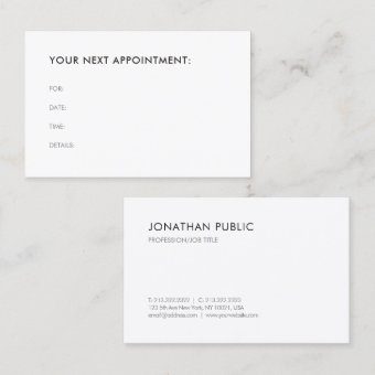 Modern Appointment Reminder Minimalist Template | Zazzle