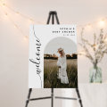 Modern Arch Baby Shower Photo Welcome Sign | Zazzle