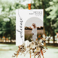 Modern Arch Baby Shower Photo Welcome Sign | Zazzle